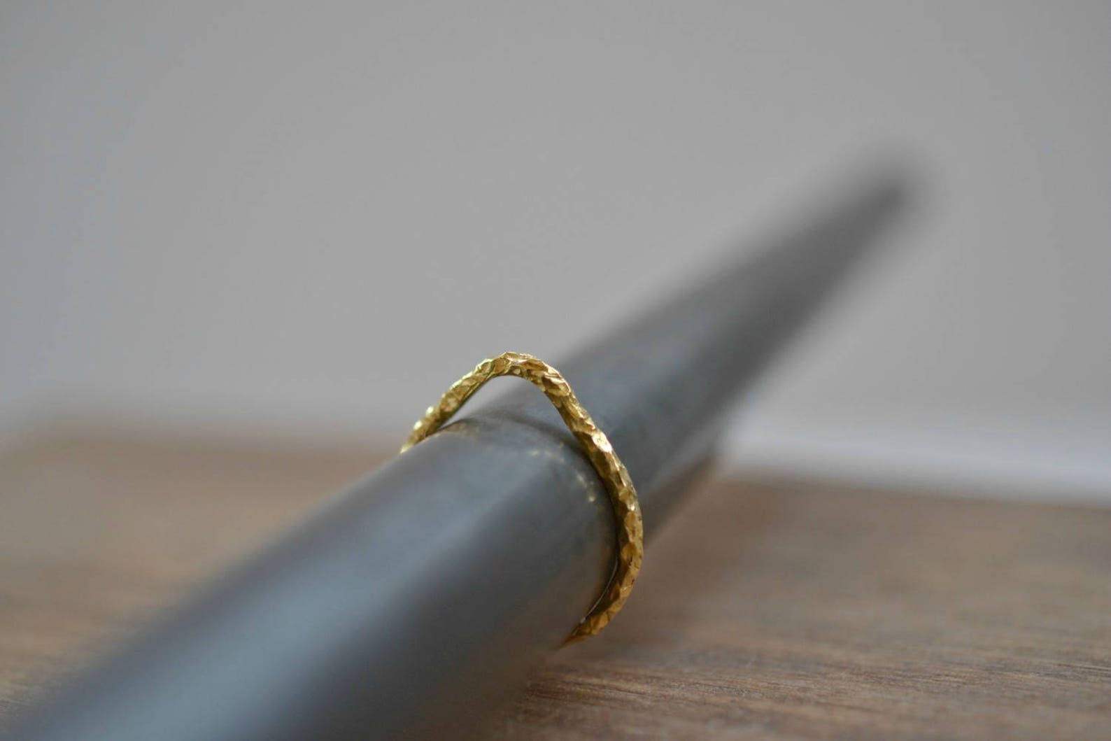 Gold Fire Ring Solid 18k Gold Ring Gold Rustic Ring Rough Gold | Etsy