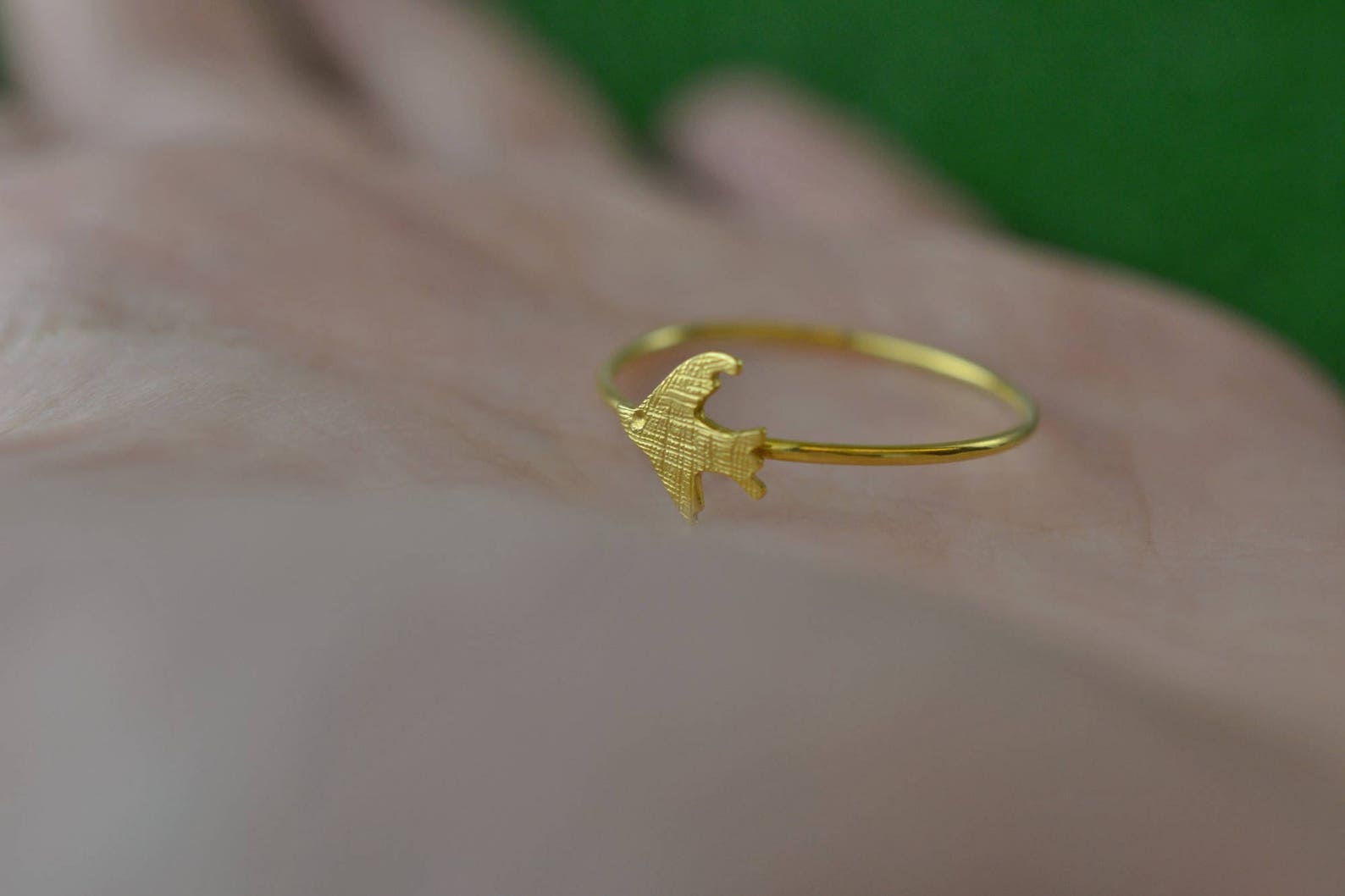 Bird Gold Ring Solid 18k Gold Ring Nature Gold Ring Kids Gold | Etsy