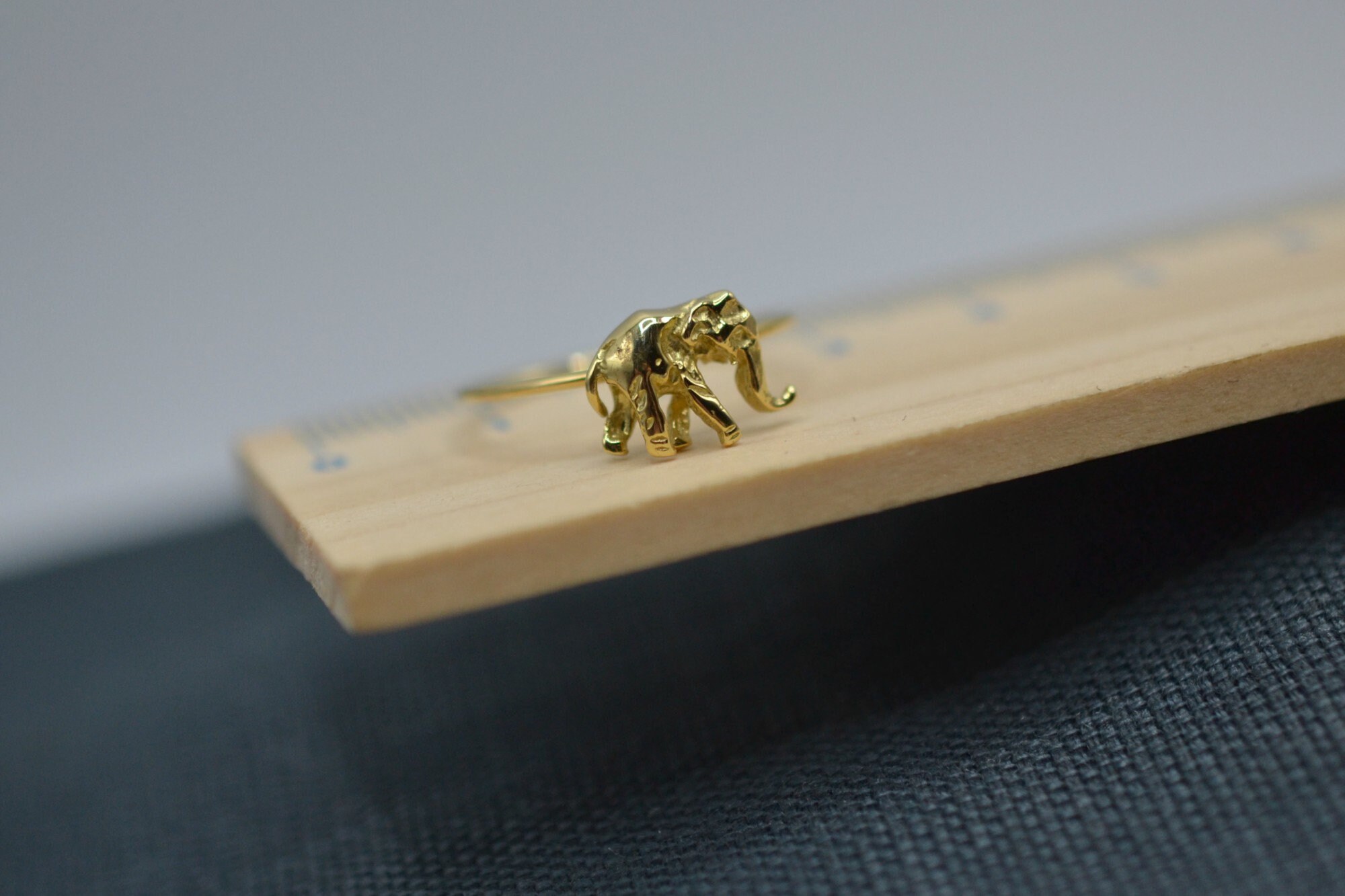 Gold Elephant Ring Solid 18k Gold Ring New Family Ring Baby | Etsy