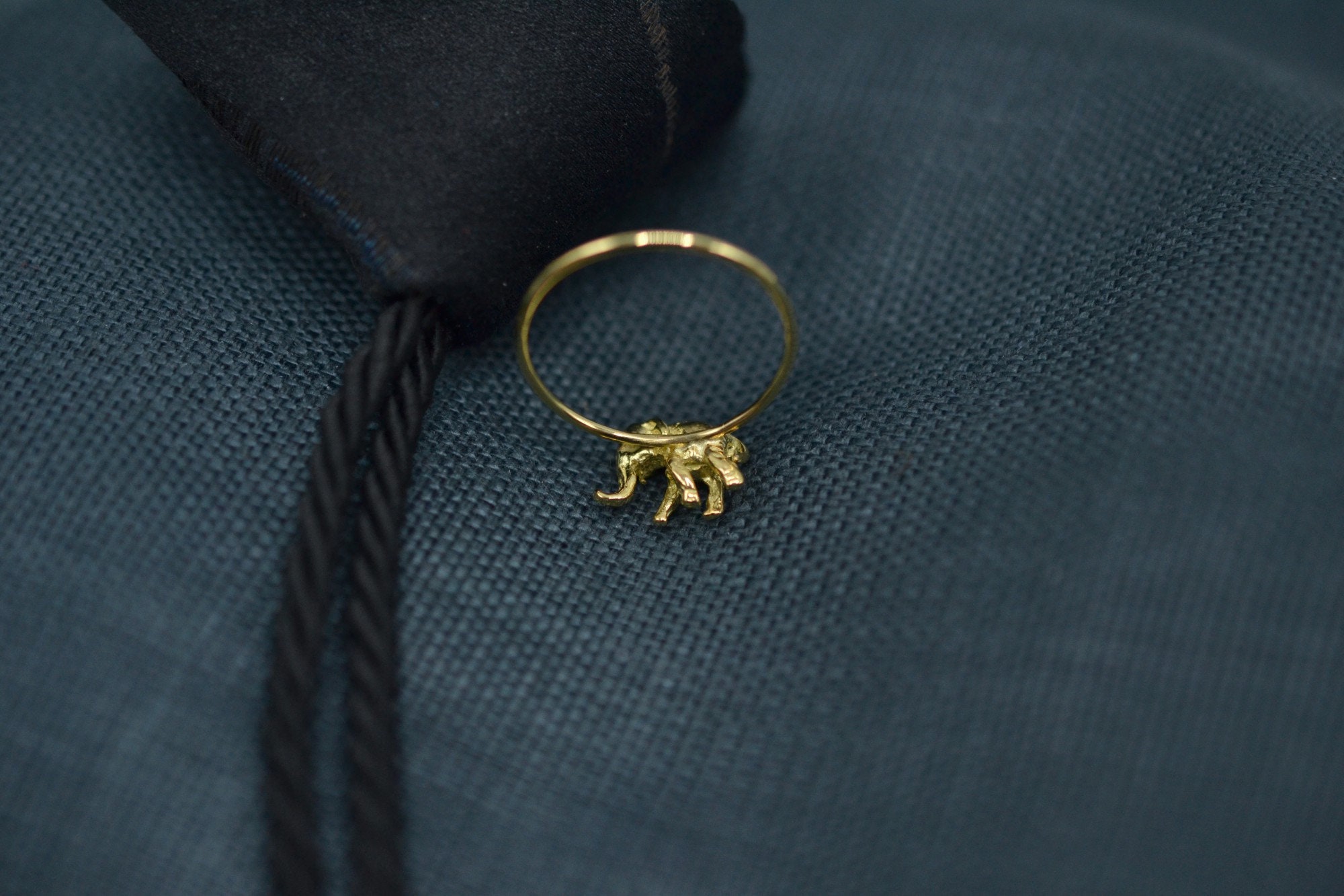 Gold Elephant Ring Solid 18k Gold Ring New Family Ring Baby | Etsy