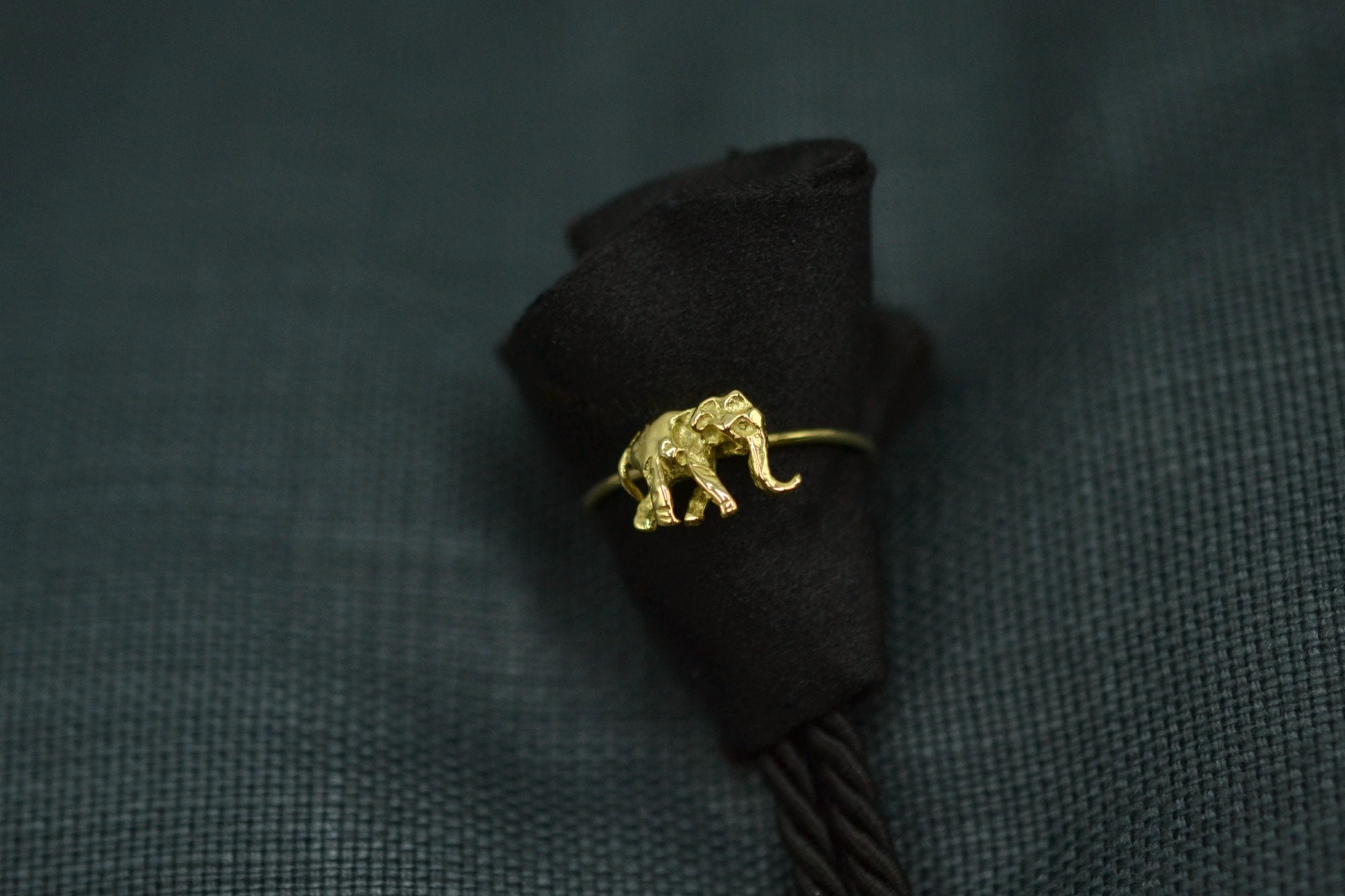 Gold Elephant Ring Solid 18k Gold Ring New Family Ring Baby | Etsy