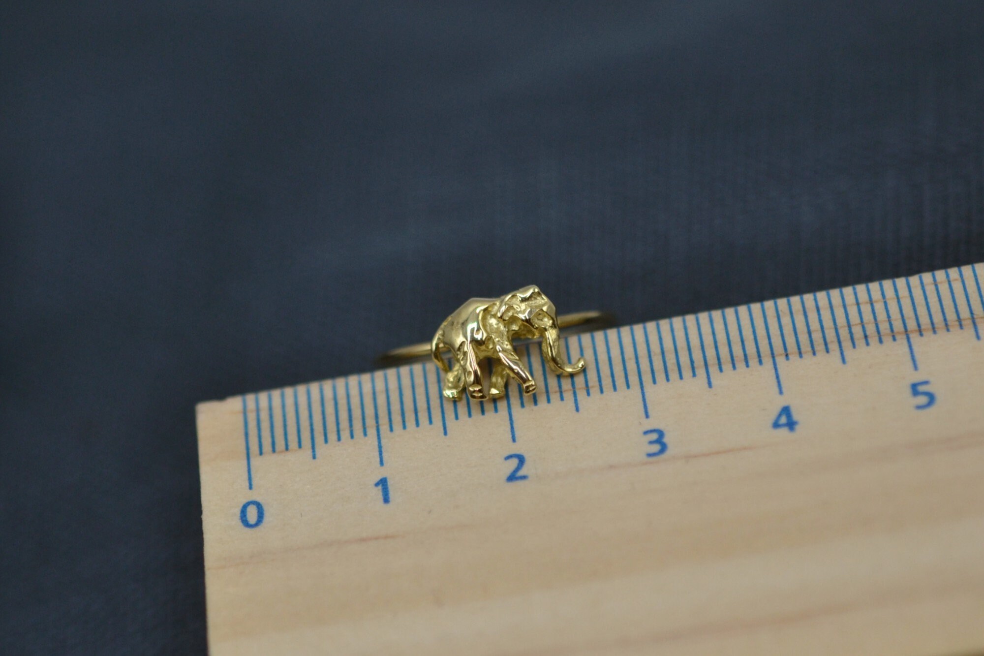 Gold Elephant Ring Solid 18k Gold Ring New Family Ring Baby | Etsy