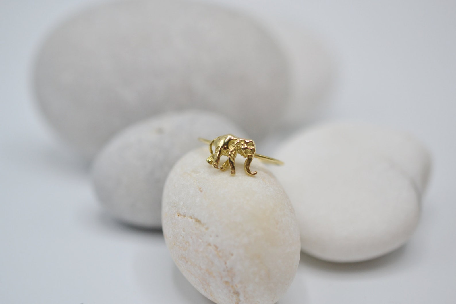 Gold Elephant Ring Solid 18k Gold Ring New Family Ring Baby | Etsy
