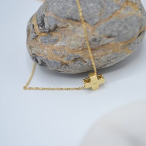 Tiny Gold Cross Solid 18k Gold Tiny Diamond Cross Graduation Layer Tiny ...
