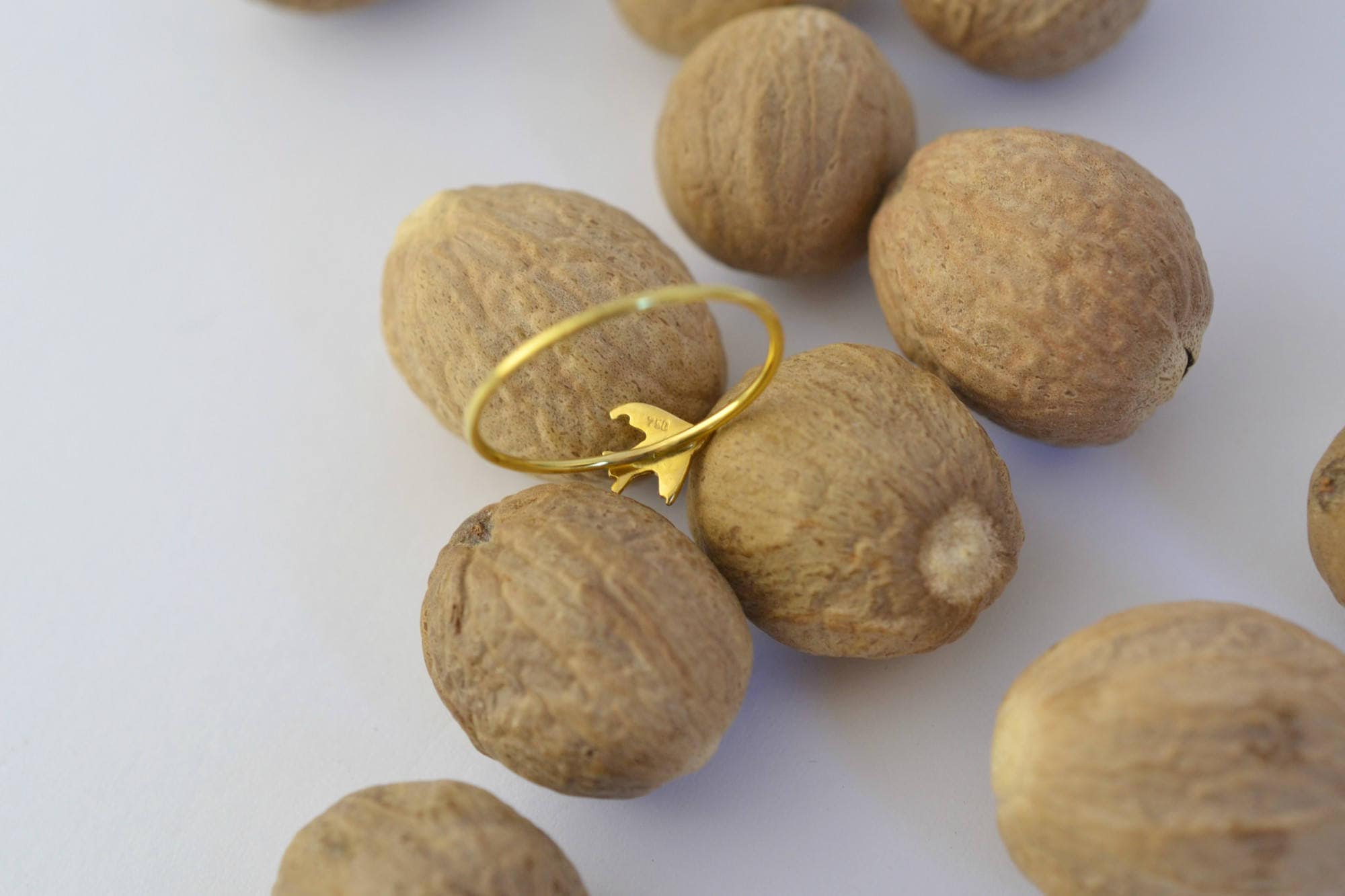 Bird Gold Ring Solid 18k Gold Ring Nature Gold Ring Kids Gold - Etsy