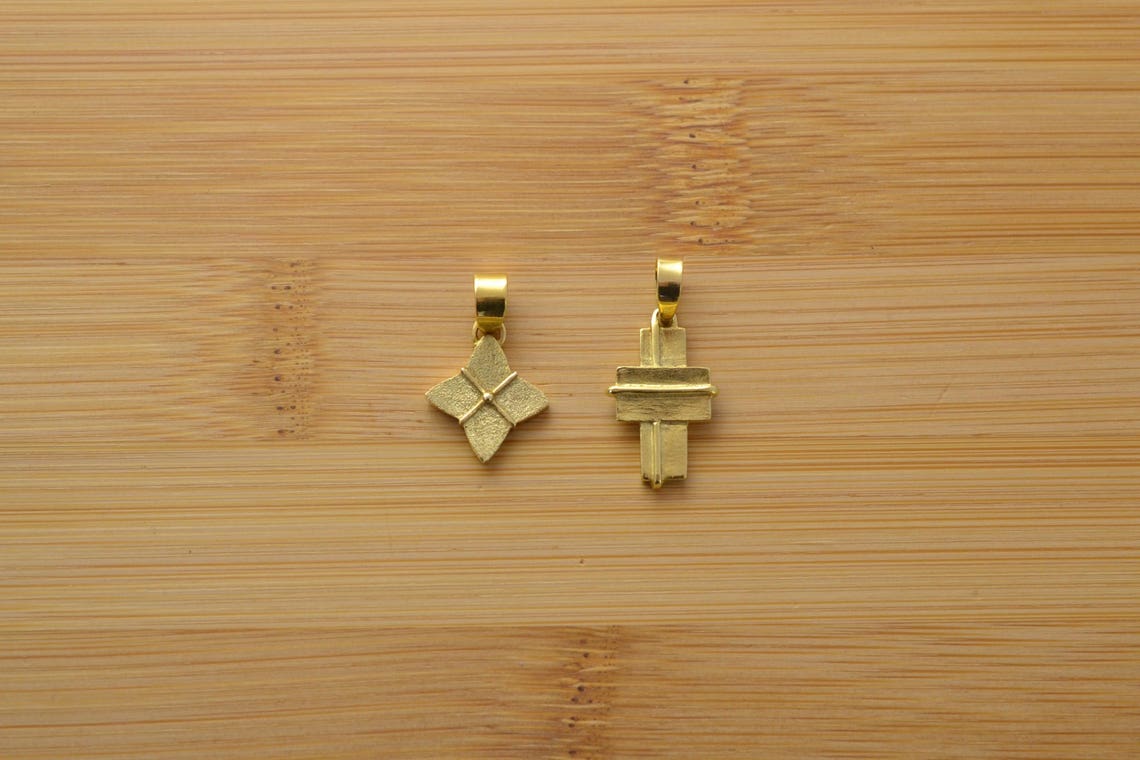 Tiny Gold Cross Gift Solid 18k Gold Cross Mens Cross | Etsy