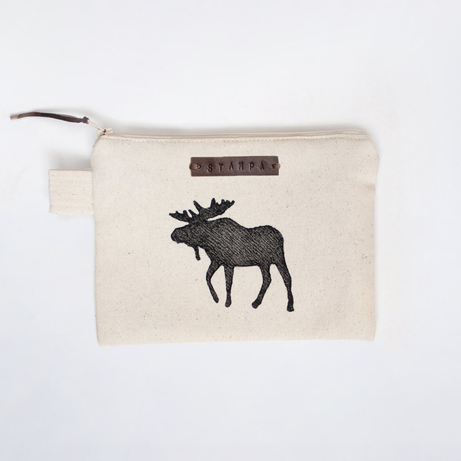 Moose Zipper Jewelry Pouch, Pencil Case, Purse, Cosmetic Bag With ...