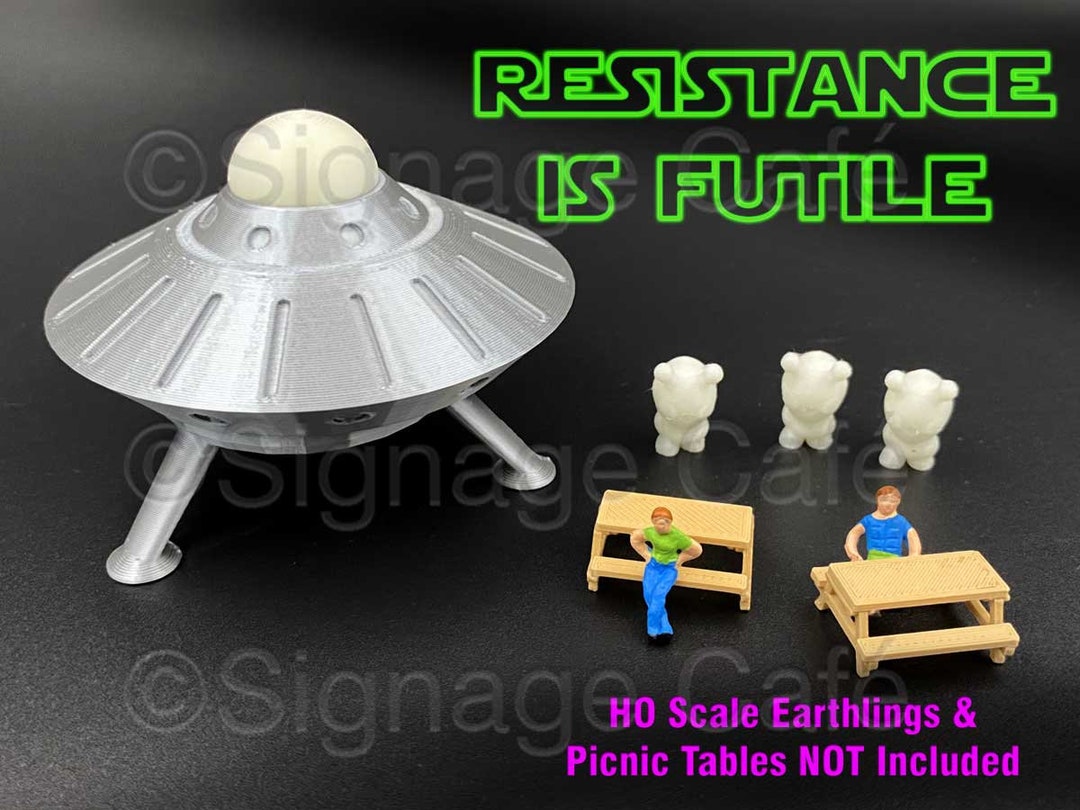 3D UFO Kit HO Scale Train Scenery Diorama. Use the Tripod - Etsy