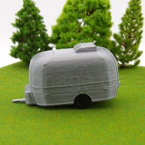 Two Pack of HO Scale 3D Printed Airstream Style Campers for Railroad ...