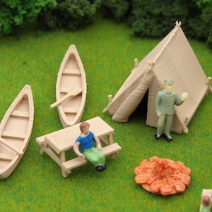 Outdoor Adventures - HO Scale Canoes - 3D Camping Railroad Train Layout ...