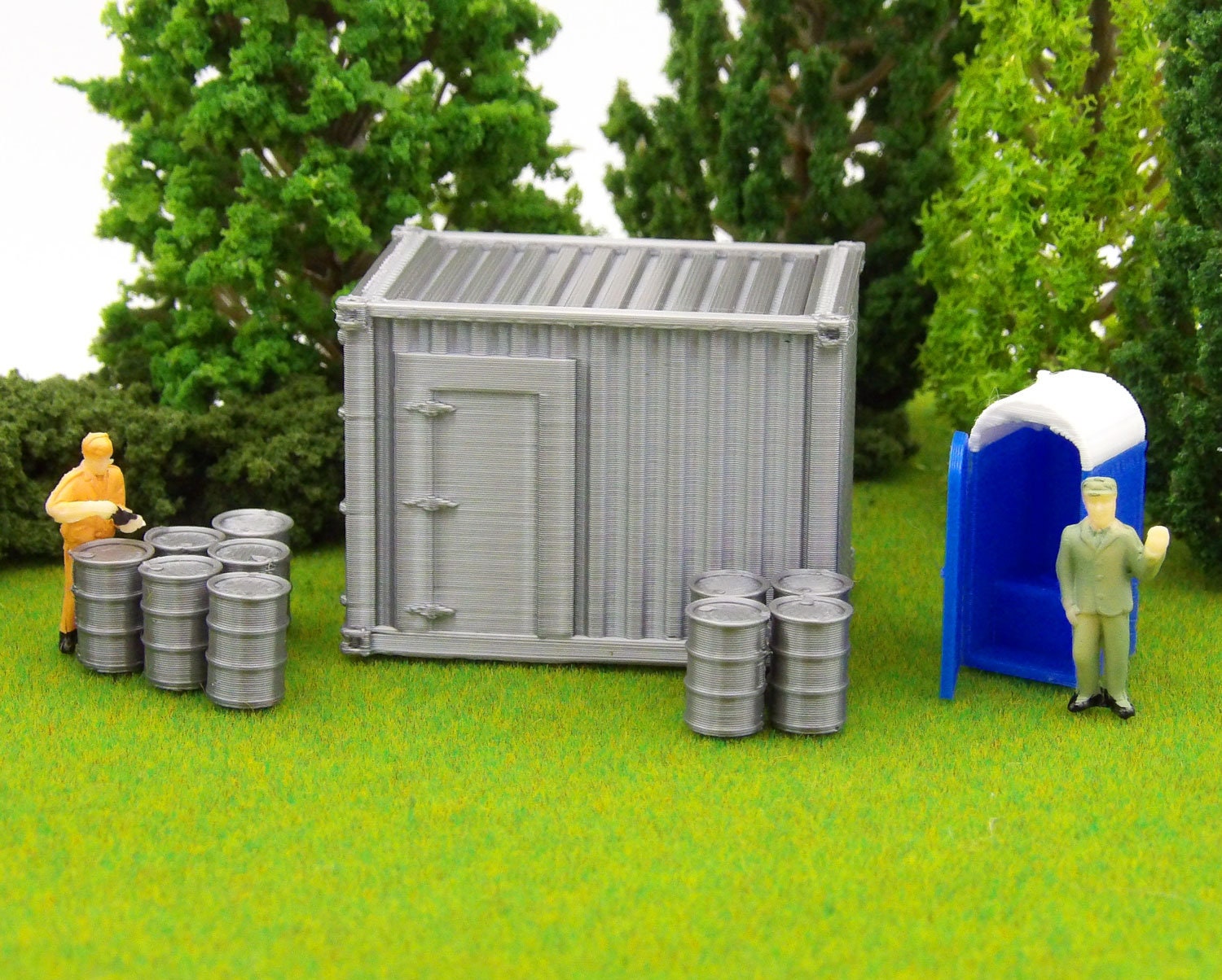 HO Scale Construction Tool Shed Porta Potty 20 Barrels 3D - Etsy