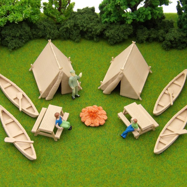 Ho Scale Camping Scene - Etsy