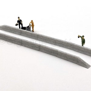 10 Concrete Jersey Barrier Road Work Construction PLUS End Pieces HO ...