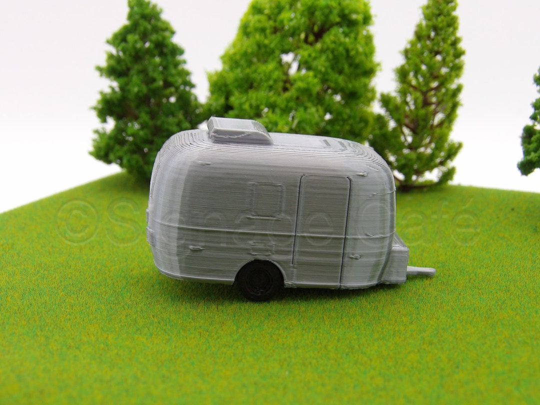 Two Pack of HO Scale 3D Printed Airstream Style Campers for Railroad ...