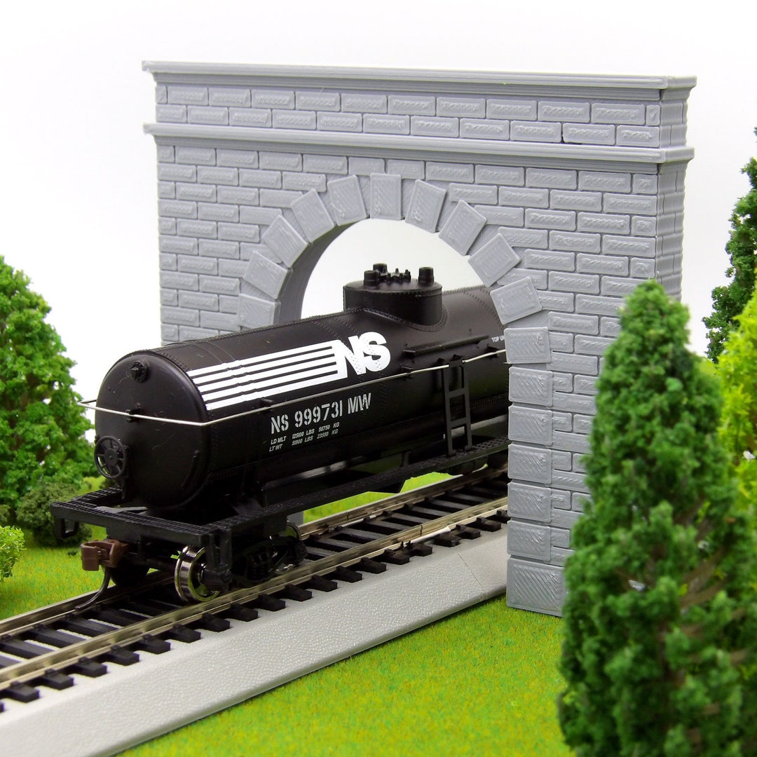 Single Track Cut Stone Tunnel Entrance - 3D Printed HO Scale Model ...