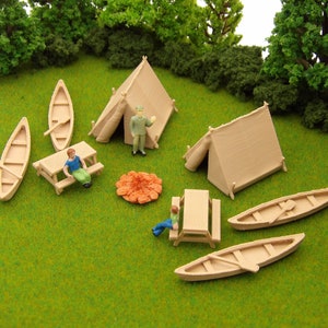 Outdoor Adventures - HO Scale Canoes - 3D Camping Railroad Train Layout ...