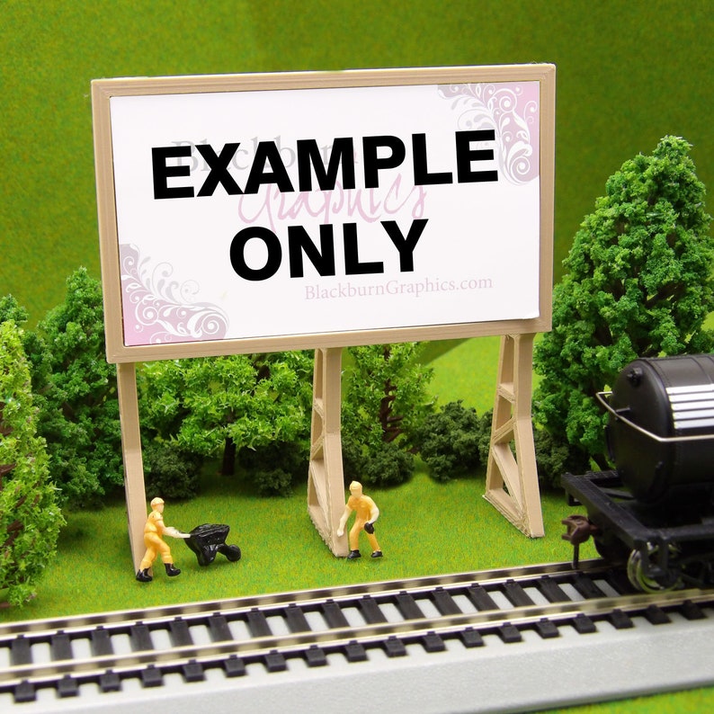 HO Scale Wooden Style Billboard -TWO PACK - 3D Railroad Train Scenery ...