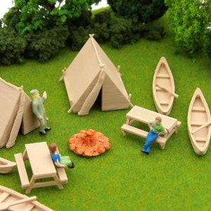 Outdoor Adventures - HO Scale Canoes - 3D Camping Railroad Train Layout ...