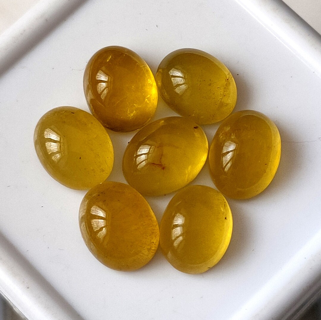 7 Pieces 7X9 MM Oval Shape Natural Aquamarine Cabochon Loose Gemstone ...