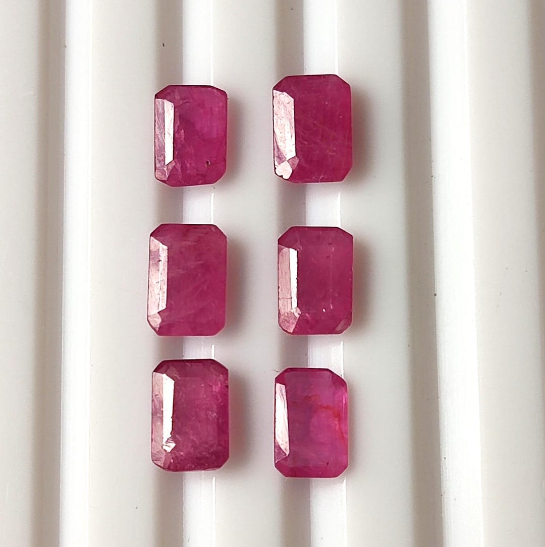 6X4 Mm Emerald Cut Ruby Natural Unheated/untreated Ruby Faceted Ruby ...