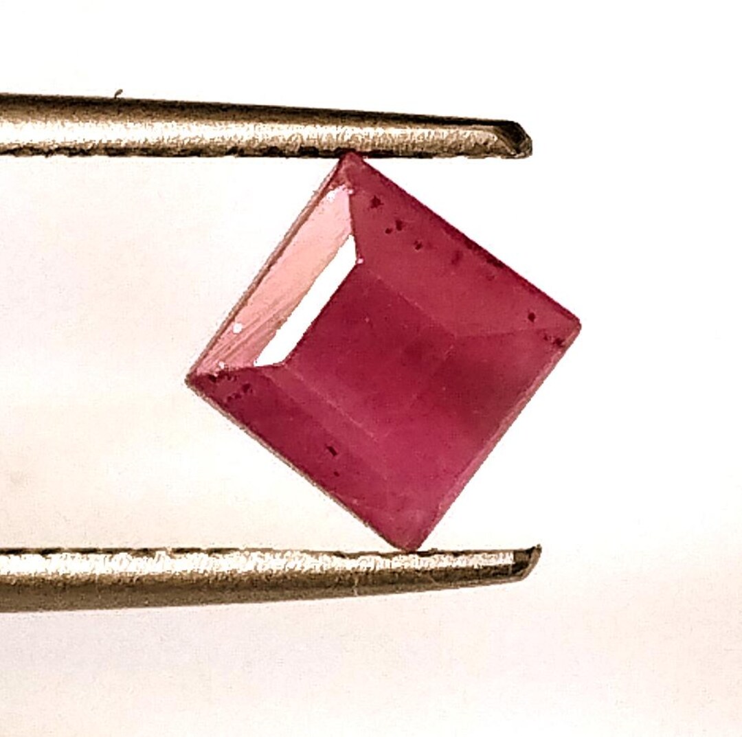 Square Cut Ruby: 1.85 Carat African Natural Loose Gemstone 6.3 MM - Etsy