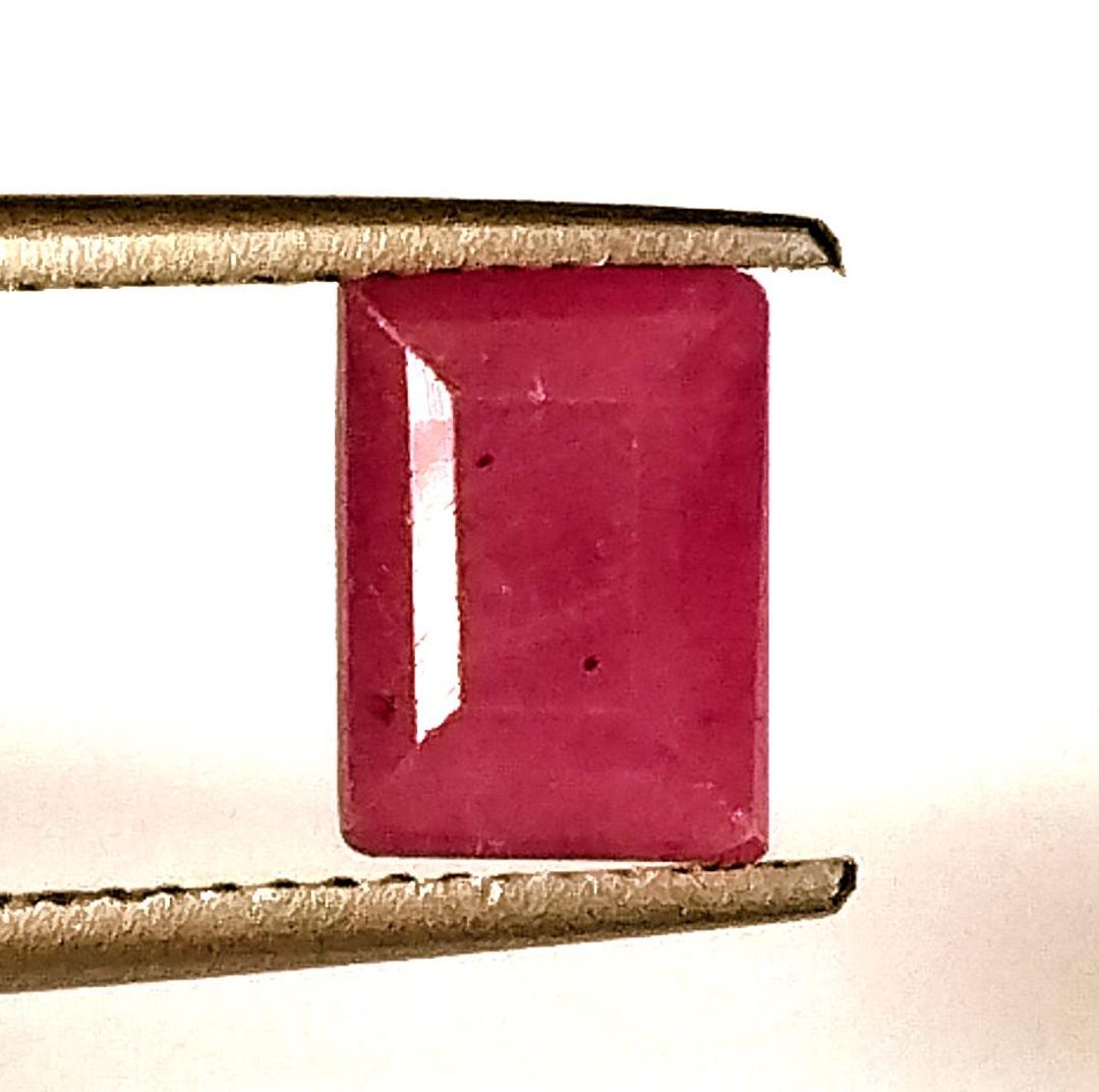 Genuine Ruby Baguette Cut 2.50 Carat Natural Unheated Ruby Faceted Cut ...