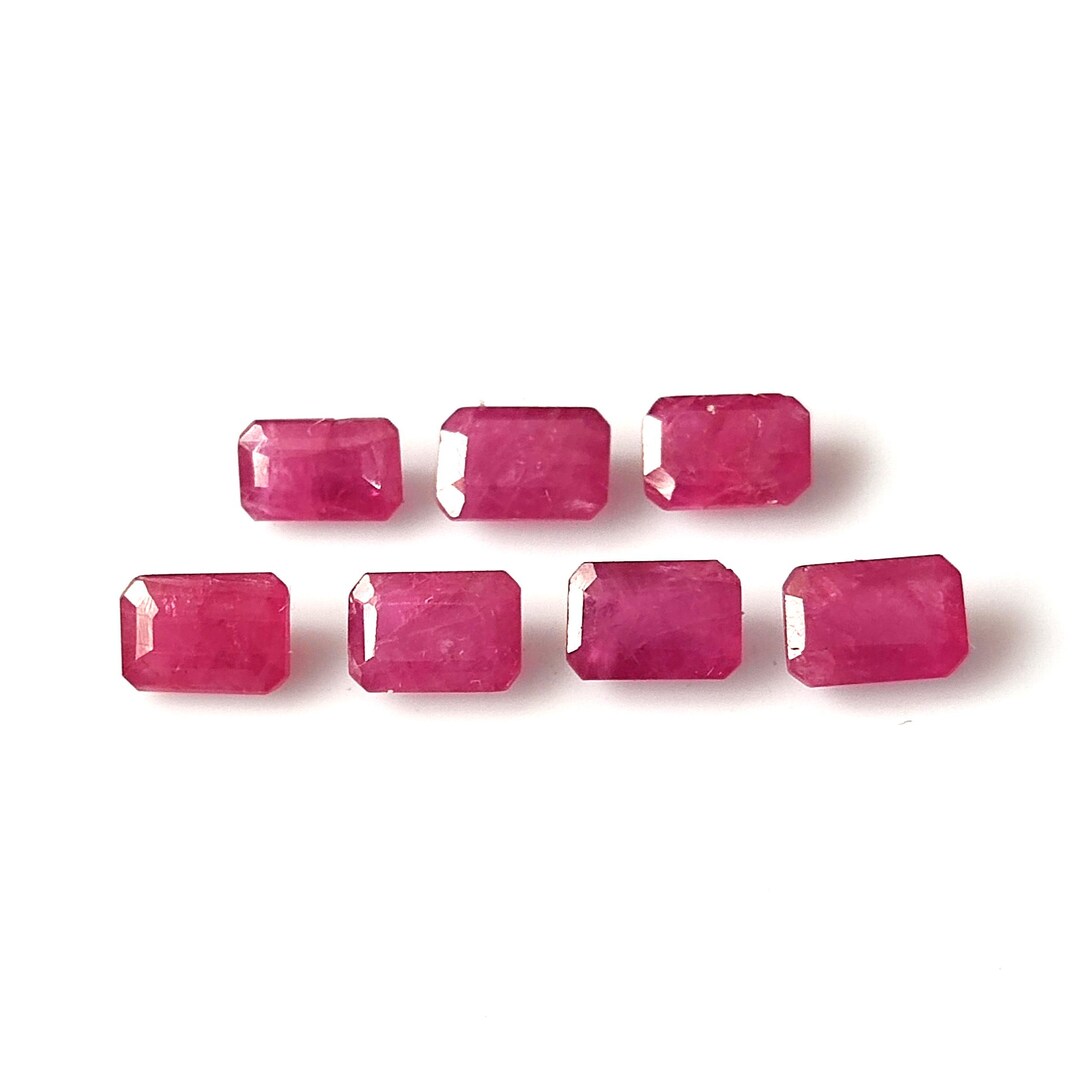 6X4 Mm Emerald Cut Ruby Natural Unheated/untreated Ruby Faceted Ruby ...