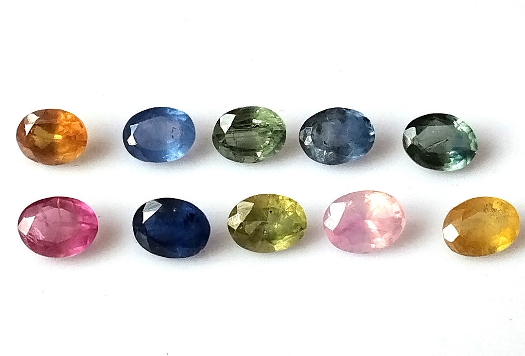 4X5 MM Oval Shape Multi Sapphire Natural Loose Gemstone Faceted ...