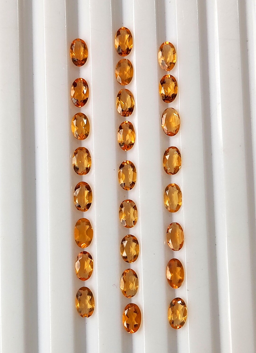 25 Pieces 3X5 MM Oval Shape Natural Faceted Mexican Fire Opal Loose ...