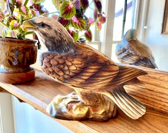 Porcelain Bald Eagle Statue. - Etsy