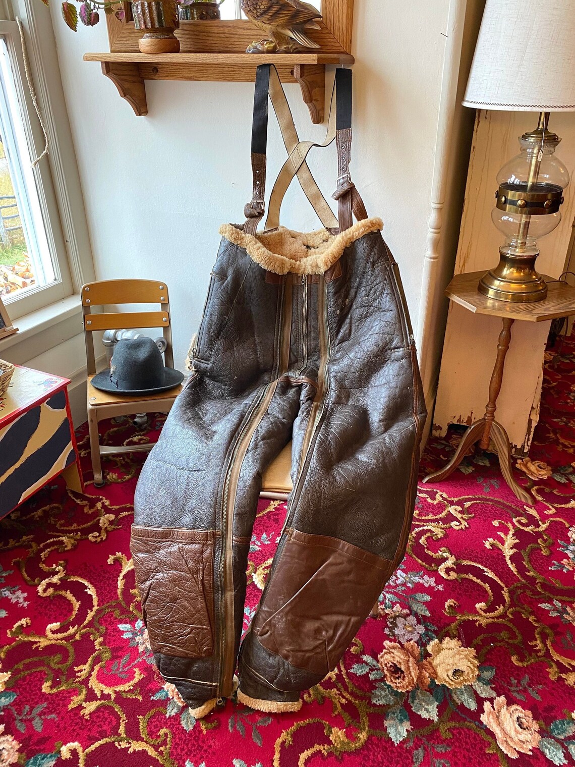 Leather Flight Pants Bomber Pants WWII Bomber Vintage - Etsy