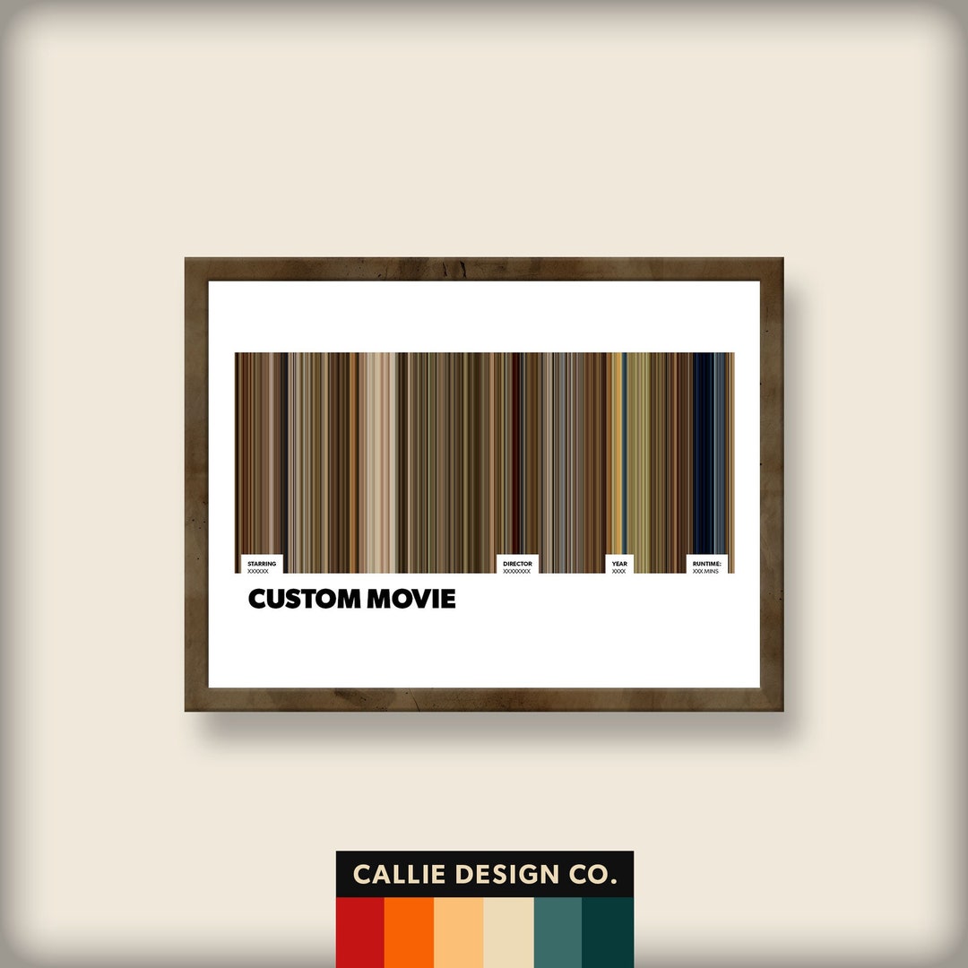 Custom Movie Barcode Art Print • Film Color Palette (digital Download ...