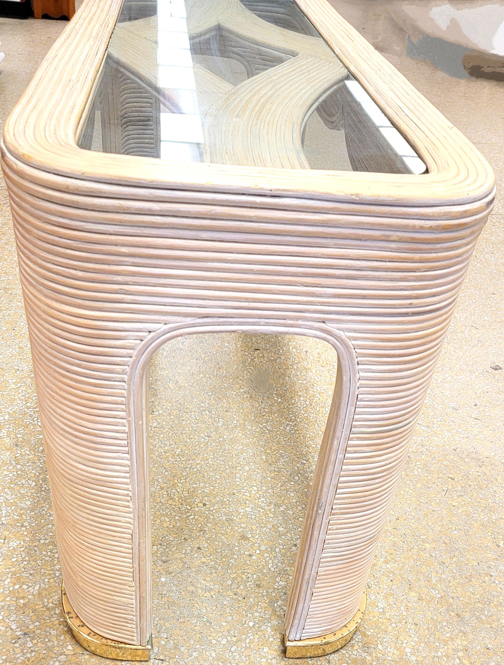 Split Pencil Reed Sofa Table / Console Table - Etsy