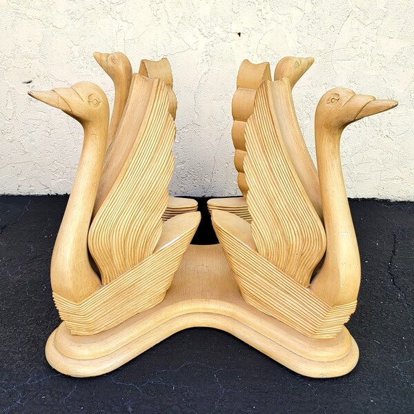 Carved Swan Table - Etsy