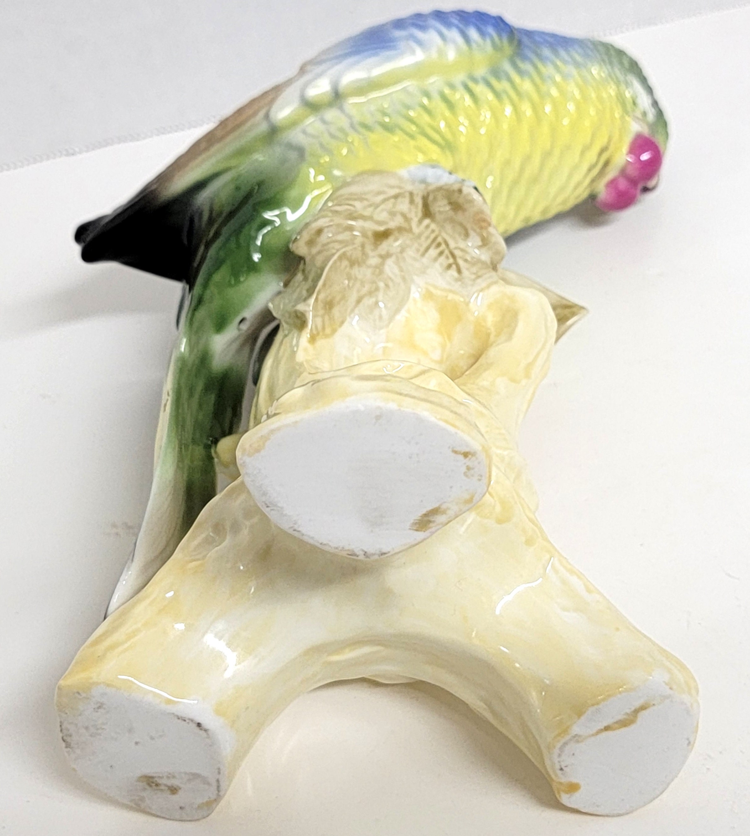 SOLD Hollywood Regency Bright Colored Porcelain Parrot - Etsy