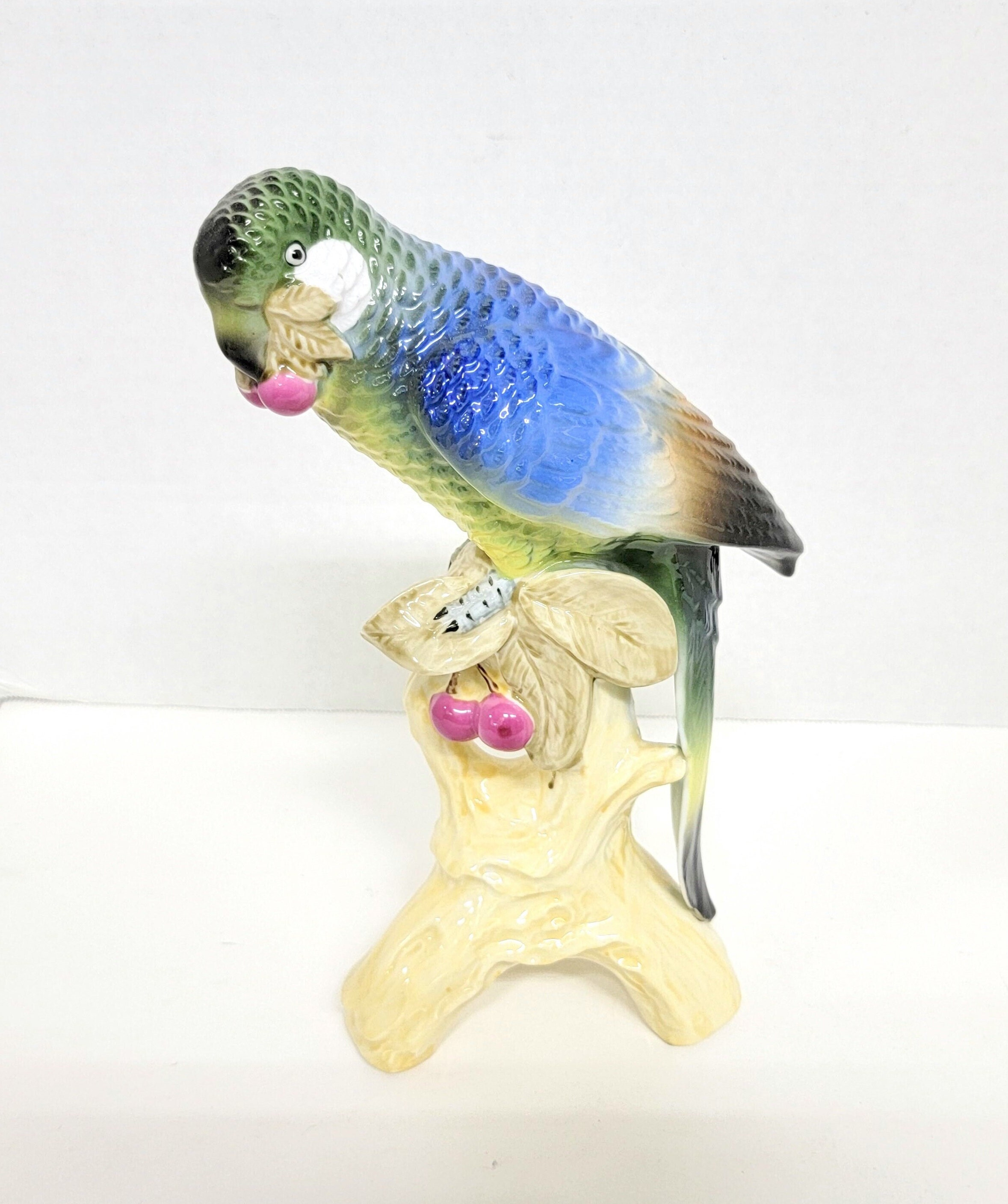 SOLD Hollywood Regency Bright Colored Porcelain Parrot - Etsy