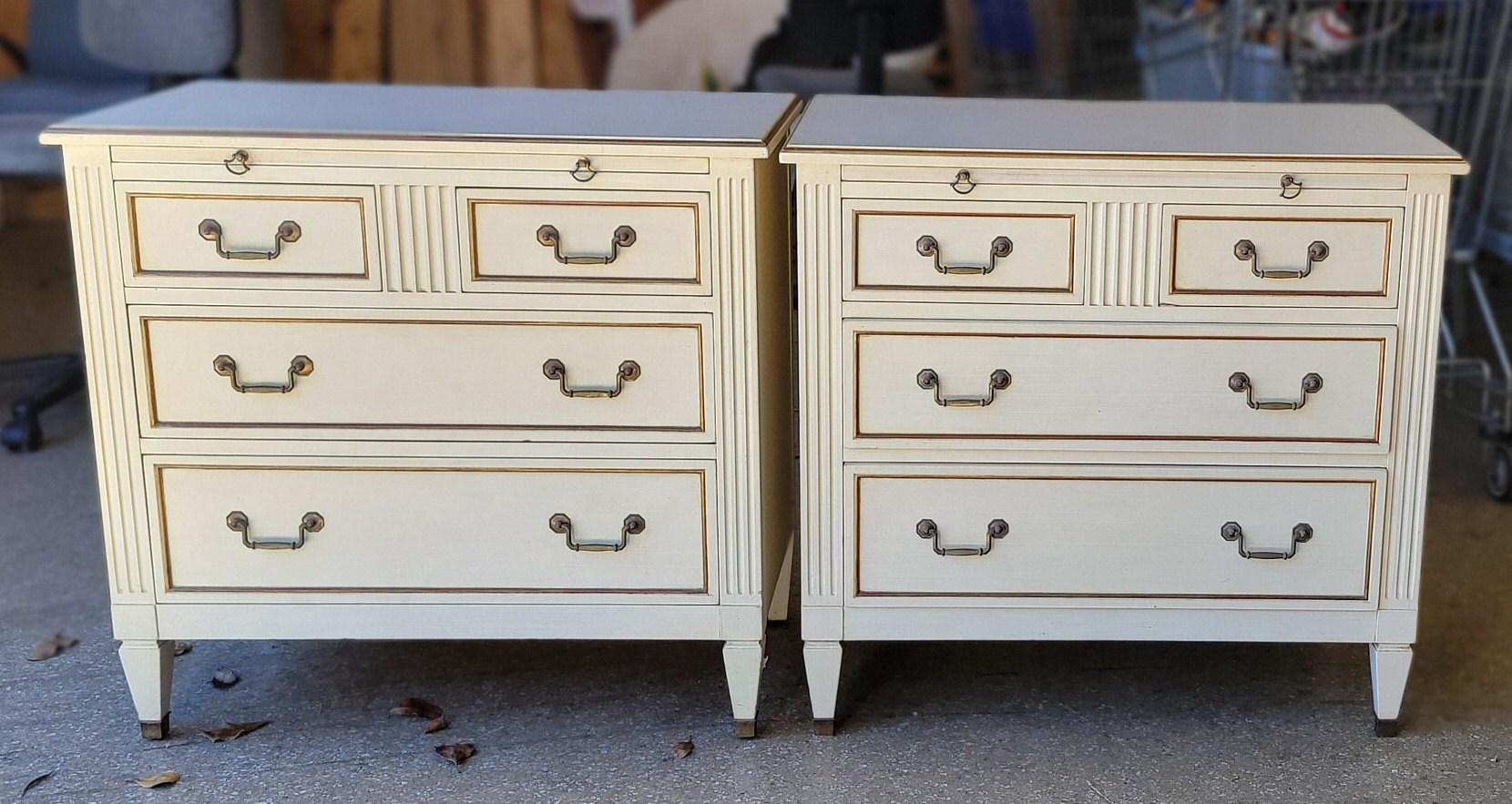 Pair Kindel Gustavian Style Three Draw Chests / Night Stands - Etsy