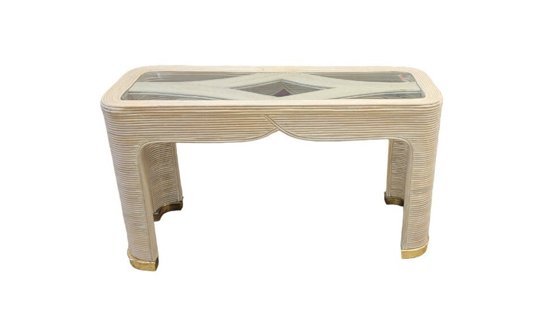 Split Pencil Reed Sofa Table / Console Table - Etsy