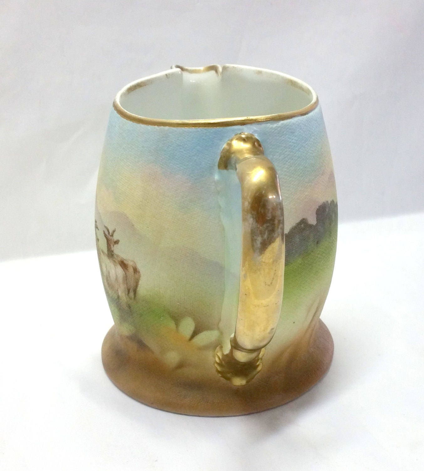 Vintage Royal Bayreuth Tapestry Goats Pitcher (blue Mark) - Etsy