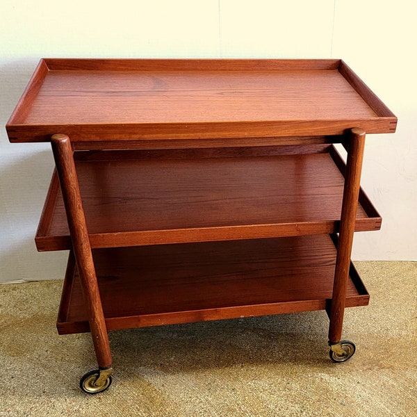 Teak Bar Cart - Etsy