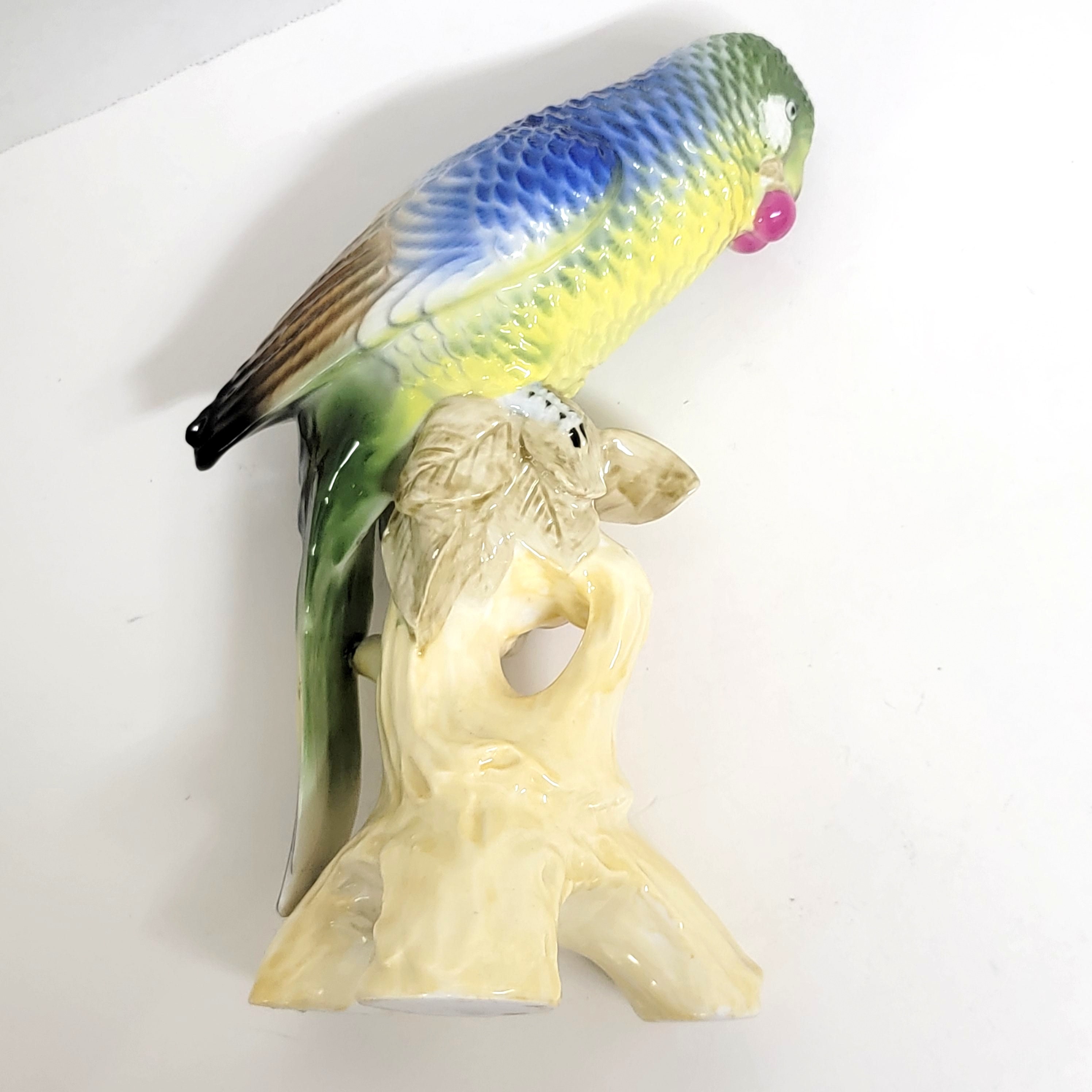 SOLD Hollywood Regency Bright Colored Porcelain Parrot - Etsy