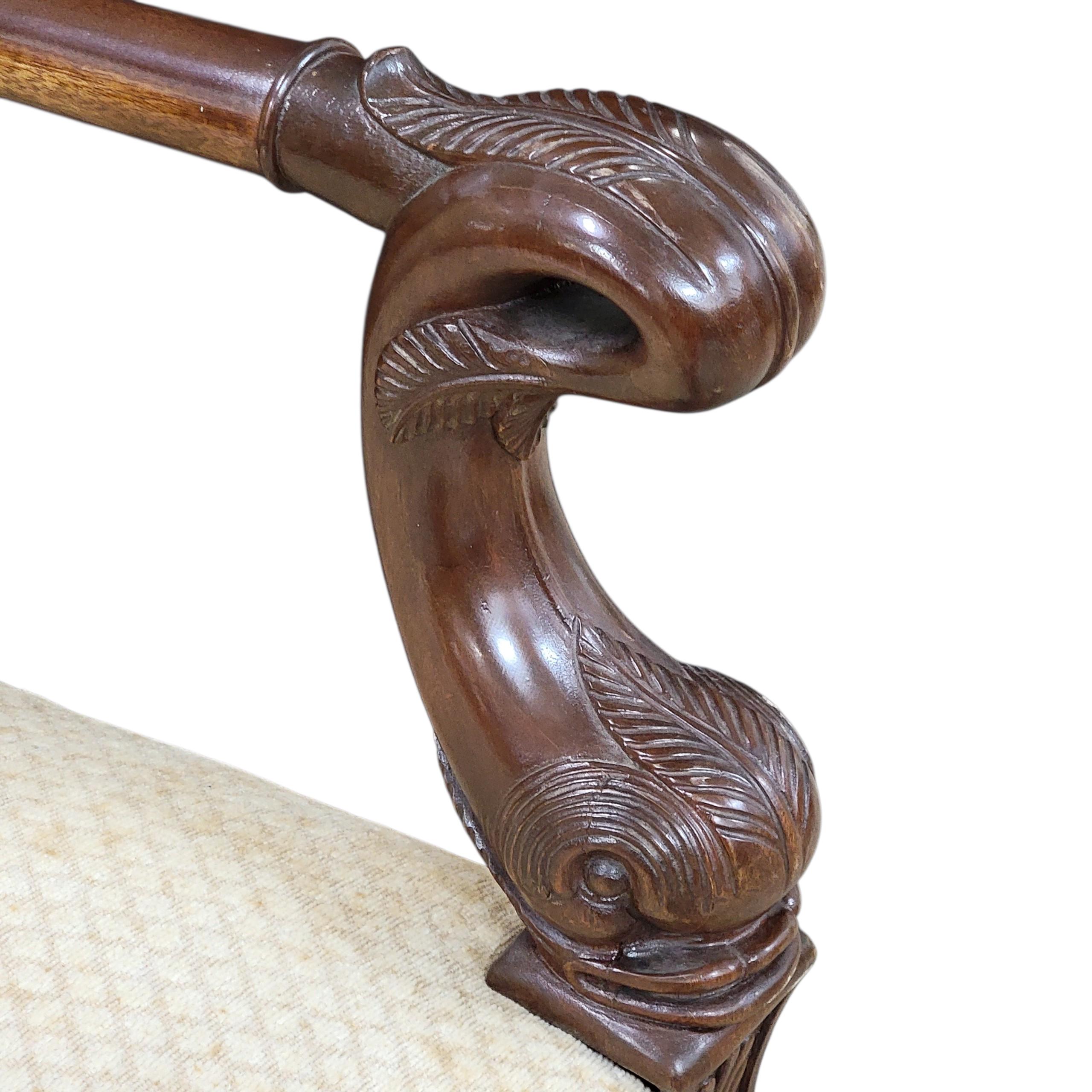 4 Empire Mahogany Dolphin Arm Chairs - Etsy