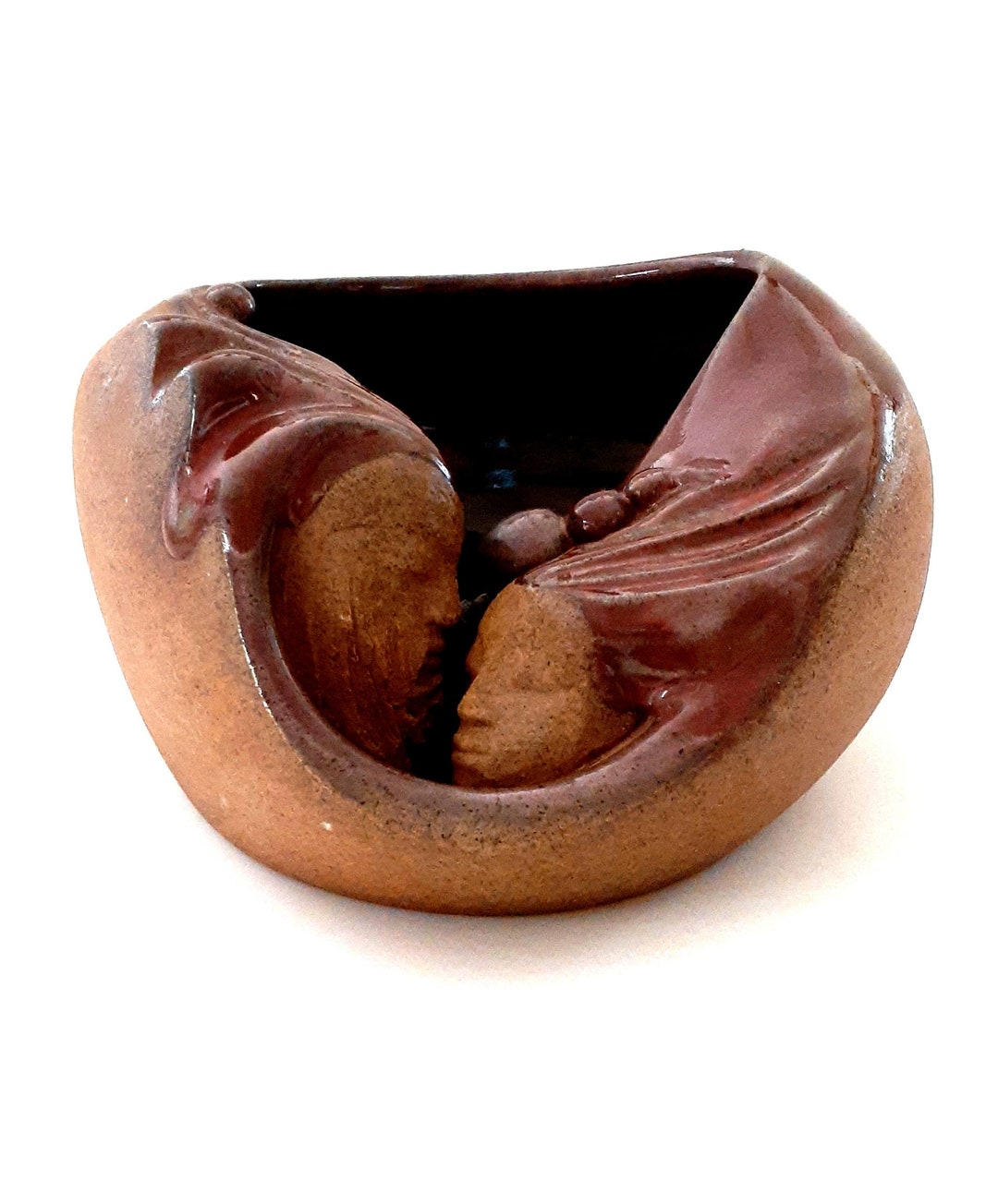 Phillip Supersad Jamacian Pottery Mother and Child Clay Ceramic Pot - Etsy