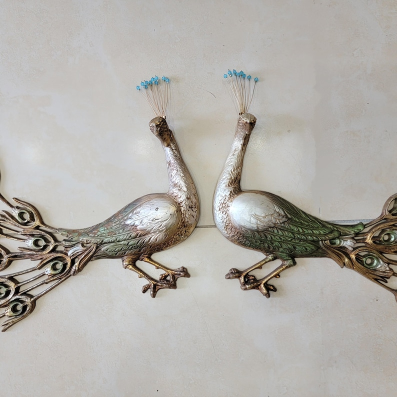 Pair Burwood Prod. Co. Peacock Wall Plaques - Etsy