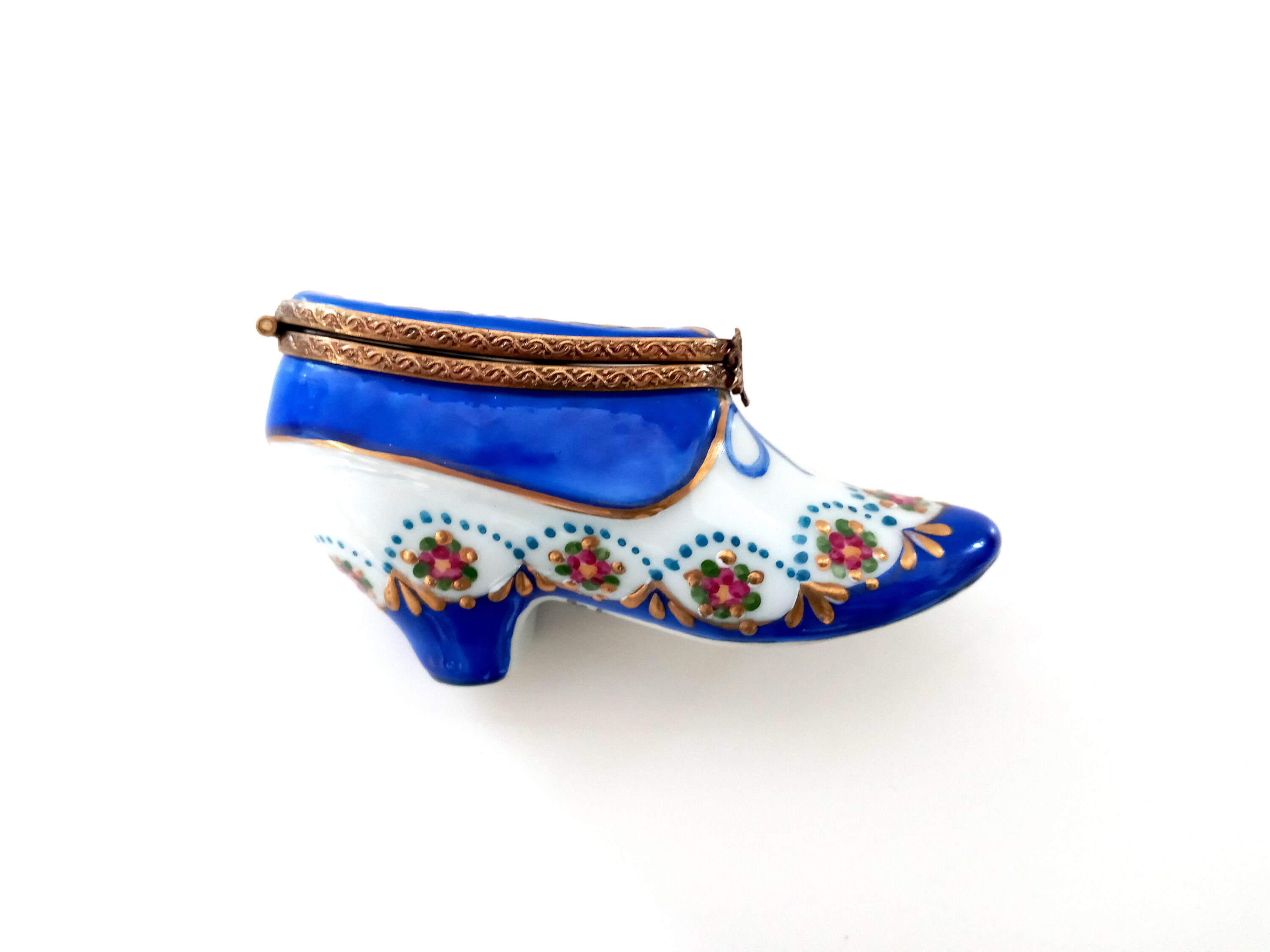 Limoges Porcelain Shoe Trinket Box - Etsy