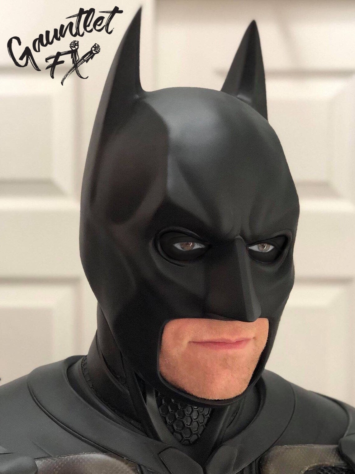 Batman The Dark Knight cowl mask Bale WITH NECK | Etsy