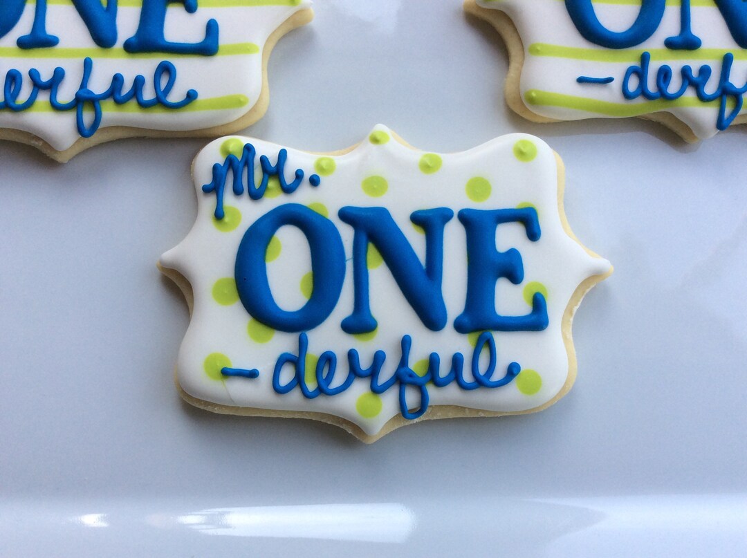 Mr. Onederful Decorated Cookies Bow Tie Mustache One Year Old Boy First ...