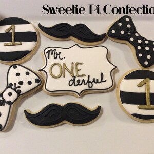 Mr. Onederful Decorated Cookies: Boy First Birthday Party Favors - Etsy