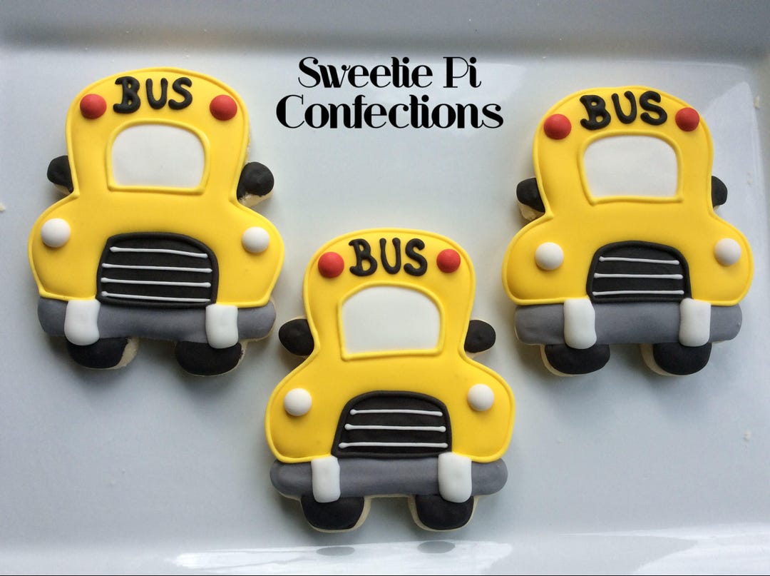 School Bus Sugar Cookies - Back to School Teacher Gift - Etsy