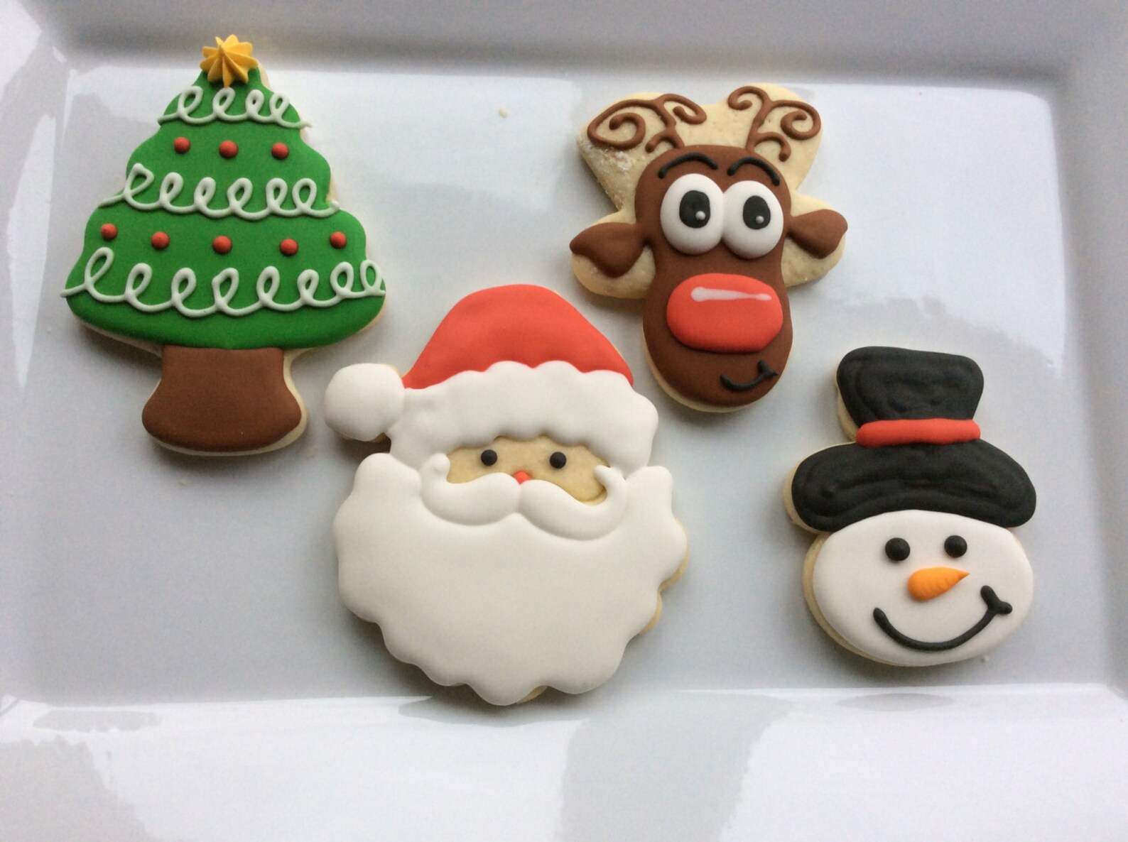 Gift Box of Christmas Decorated Cookies Mailman Gift Teacher Gift ...